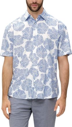 s.Oliver Kurzarmhemd aus Baumwoll-Viskosemix