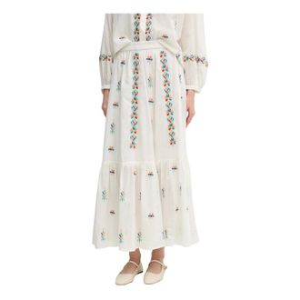 La Petite Francaise Jamal Maxi Skirt - Femme - Jupes - Beige - Taille: 46 FR
