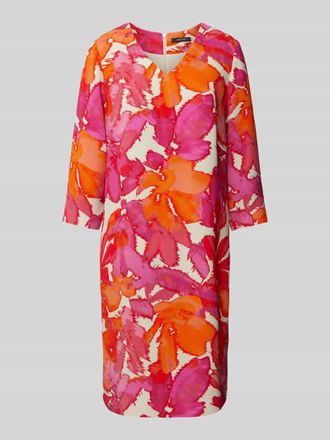 Comma Knielanges Kleid mit Allover-Print