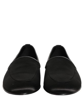 Dolce & Gabbana Mens Calfskin Leather Logo Loafer Black