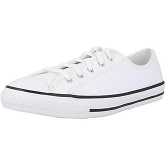 Converse Damen 564984c Chuck Taylor All Star Dainty Basic Leather plimsolls, Wei&szlig; White Black, 36 EU