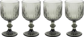 Lesser & Pavey Elements Smoke Weinglas 4er Set f&uuml;r Zuhause, K&uuml;che, Restaurant & Partys | Sch&ouml;nes Weinglas 4er Set f&uuml;r Getr&auml;nke | Elegantes Geschenk f&uuml;r Frauen, M&auml;nne