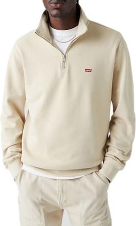 Levi's Sweat-Shirt &agrave; Fermeture &eacute;clair 1/4 HM pour Homme, Fog, S