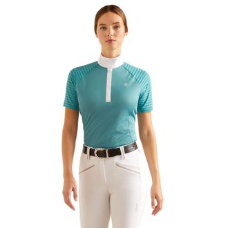 Ariat Womens Aptos Vent Show Shirt in Brittany Blue, Size X-Large, by Ariat