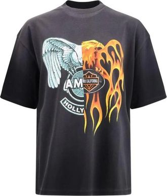 Amiri Homme, Tops, Noir, Taille: L Cotton Crew Neck T-Shirt