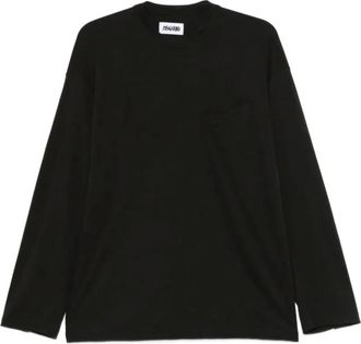 Magliano Femme, Tops, Noir, Taille: 40 FR T-shirt &agrave; manches longues avec poche poitrine