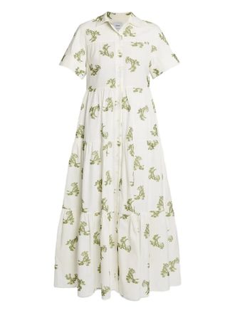 Erdem robe-chemise à manches courtes - Blanc