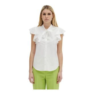 Moschino Romantische &Auml;rmellose Baumwollbluse - - Blouses & Shirts - Damen - Wei&szlig; - XS
