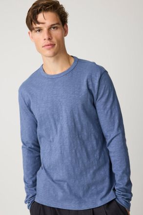 Knowledge Cotton Apparel Herren vegan Langarmshirt Slub Vintage Indigo