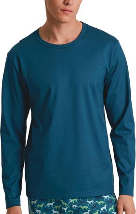 CALIDA RMX Sleep Langarmshirt Herren, aus 100% Baumwolle
