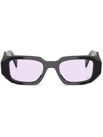 Prada lunettes de soleil à monture rectangulaire - Noir
