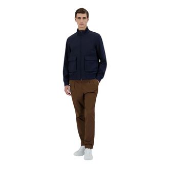 Herno Homme, Vestes, Bleu, Taille: L Bomber in Layers Wool Storm