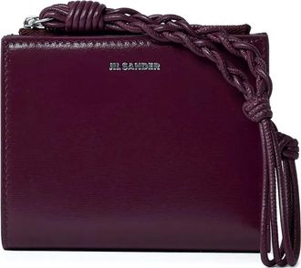 Jil Sander mini portefeuille en cuir - Rouge