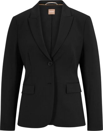HUGO BOSS Solider Gewebter Damenblazer - - Jackets - Damen - Schwarzk - 2XS