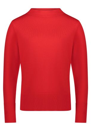 Betty Barclay Damen Strickpullover mit Stehkragen 40, High Risk Red