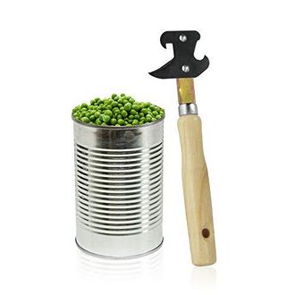 Metaltex 250330 - Dosenöffner aus Edelstahl, Holzgriff