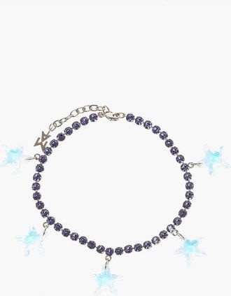 Amina Muaddi Rhinestone Anklet with Star-Shaped Jewel Charm size Unica