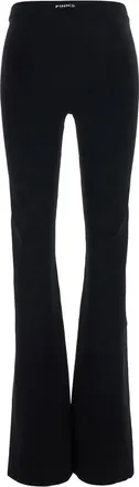 Pinko High-Waisted Tech Fabric Trousers - Black