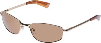 Le Specs STAR BEAM BRIGHT GOLD - Sonnenbrille - Damen Herren Runde Rahmenform mit hohem UV-Schutz LSP2352193