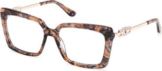 Guess Femme, Accessoires, Rose, Taille: 54 MM Monture Optique Rectangulaire