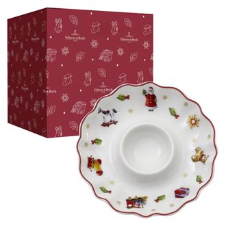 Villeroy & Boch Toys Delight Eierbecher, Premium Porzellan, Wei&szlig;/Rot/Gold