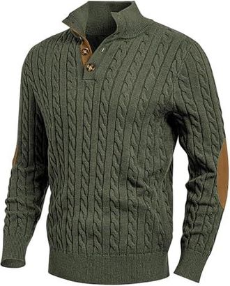 Generic Pull en tricot chaud pour homme - Sweat &agrave; capuche d&eacute;contract&eacute; - Veste de sport - Veste dext&eacute;rieur pour homme - Printemps automne et hiver - Coupe ajus