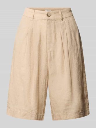 s.Oliver Red Label Wide Leg Leinenshorts mit Bundfalten