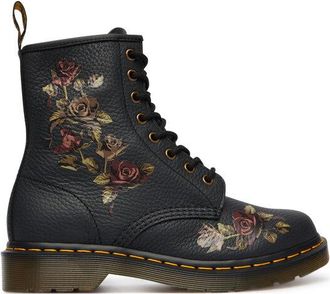 Dr. Martens Schn&uuml;rstiefeletten 1460 Decayed Roses DM32070001 Schwarz