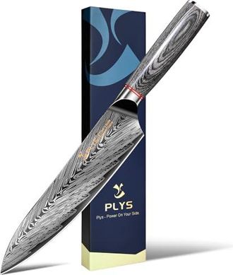 Plys Couteau Japonais Tranchant,Couteau Cuisine Professionnel Lame Tranchante en Acier Inoxydable,Couteaux de Cuisine &agrave; Poign&eacute;e en Bois Utilis&eacute; dans les Cu