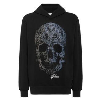 Philipp Plein Fleece Hoodie Sweatshirt Degrade Skull - - Sweatshirts & Hoodies - Herren - Schwarzk - 2XL