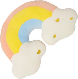 Valiclud Regenbogenkissen in Wolkenform Weiches Plüschkissen Mit Wolken-Design Dekoratives Kissen Aus Baumwolle Für Kinderzimmer Schlafzimmer Und Wohnzimmer