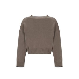 Brunello Cucinelli Womens Beige Cashmere Sweater Clothing