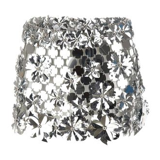 Paco Rabanne Femme, Jupes, Gris, Taille: 38 FR Mini-jupe florale