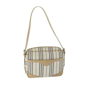 Burberry Sac bandouli&egrave;re en toile Pre-owned - Femme - Pre-owned - Beige - Taille: ONE Size