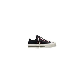 Converse Femme, Chaussures, Noir, Taille: 40 EU Baskets Plateformes en Tissu avec Semelles Textur&eacute;es