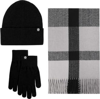 Generic Ensemble &Eacute;charpe Bonnet Gants pour Femme &Eacute;charpe Chaud Bonnet et Mitaines pour lHiver No&euml;l Packs Hiver Bonnet, &Eacute;charpe et Gants &Eacute;cran Tactile pour Fem