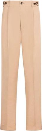Roberto Cavalli Hosen mit Bundfalten im geraden Schnitt - - Trousers - Herren - Beige - XS