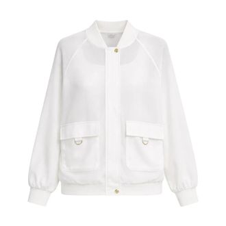 Liu Jo Mesh Bomber Jacket - - Jackets - Damen - Wei&szlig; - S