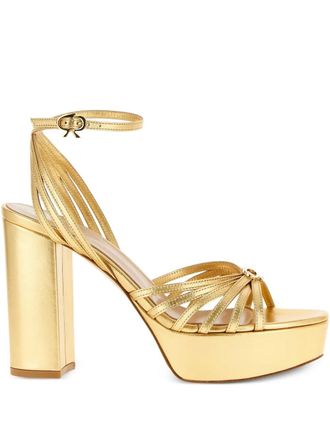 Gianvito Rossi Plateau-Pantoletten - Gold