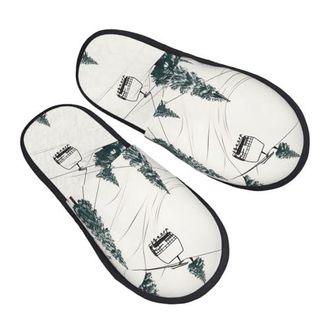 Generic Accueil Pantoufles Remont&eacute;e M&eacute;canique Avec Sapin Doux Pantoufles De Maison Peluche Chaussons Maison Pour Invit&eacute; Chambre Spa L