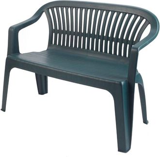 Progarden Kunststoff-Stapelbank Diva grün Vollkunststoff, Monoblock, stapelbar