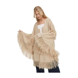 By Malene Birger Poncho - Femme - Vestes - Beige - Taille: ONE Size