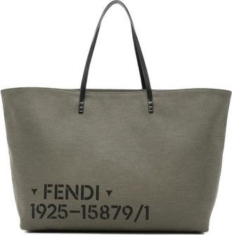 Fendi Laarge Roll Logo-print Tote Bag