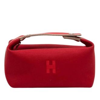Herm&egrave;s Pre-owned Sac &agrave; main en toile Bride-a-brac - Femme - Pre-owned - Rouge - Taille: ONE Size