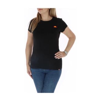 Ellesse Bedrucktes Kurzarm-T-Shirt mit Rundhalsausschnitt - - Tops - Damen - Schwarzk - M