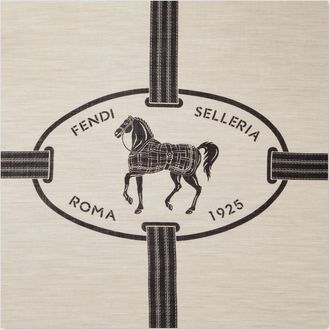 Fendi Quadratischer Schal f&uuml;r Jungen von aus reinem Kaschmir mit Logo-Muster