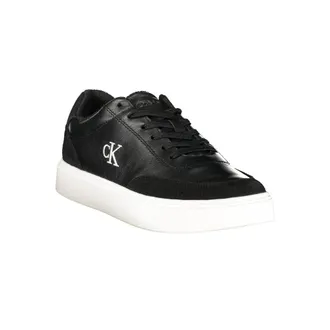 Calvin Klein Leather and Polyurethane Sneaker - Black