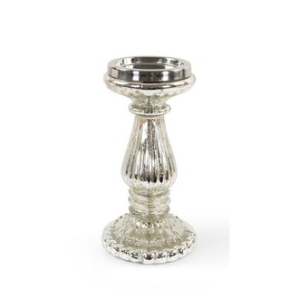 La Vida Kerzenhalter Kerzenleuchter Silber Kerzenst&auml;nder Bauernsilber H 23 cm