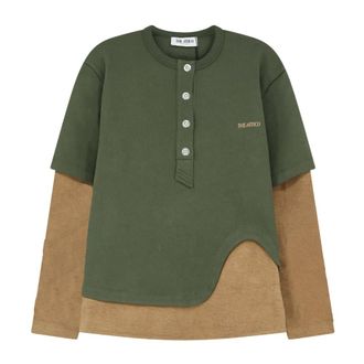 The Attico SweaT-shirt en coton - Femme - Sweatshirts et sweats &agrave; capuche - Vert - Taille: 38 FR