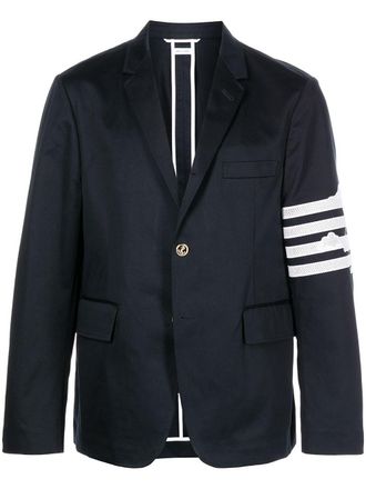 Thom Browne blazer &agrave; d&eacute;tail 4 bandes signature - Bleu